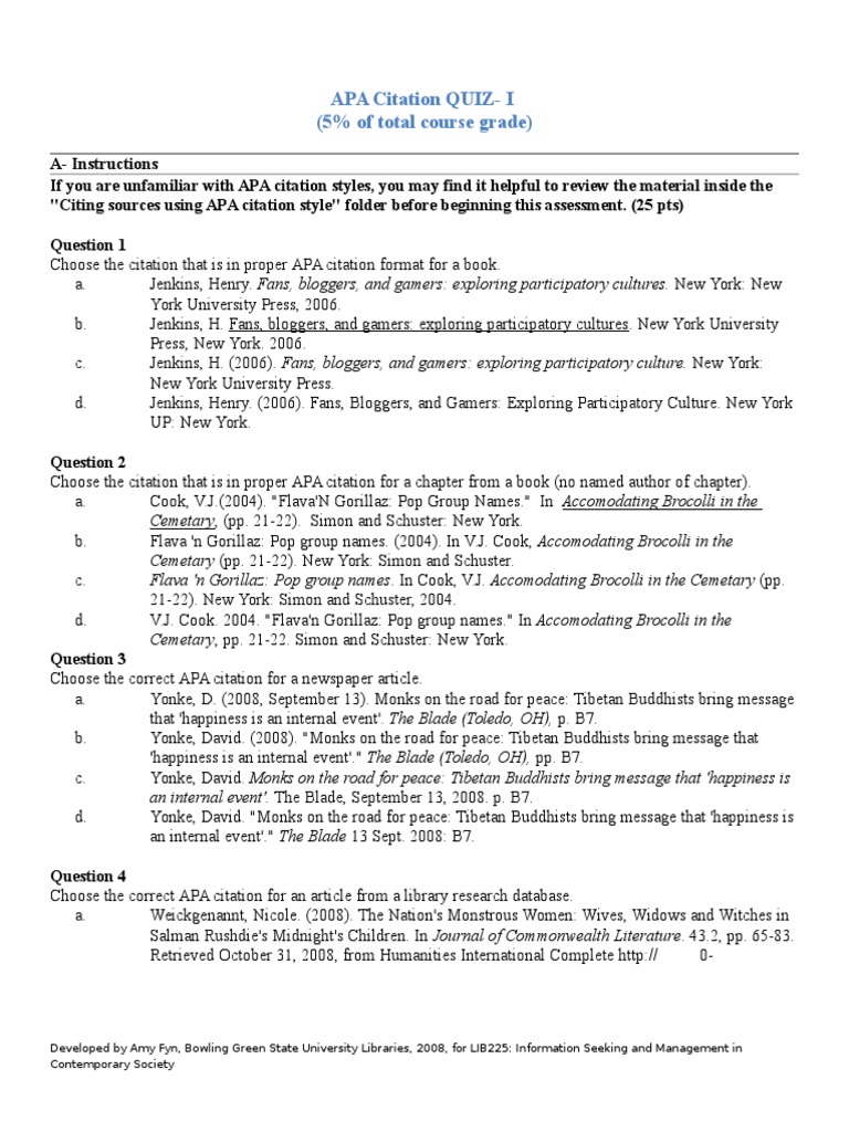 APA Citation | PDF | Crime & Violence | Crime Thriller