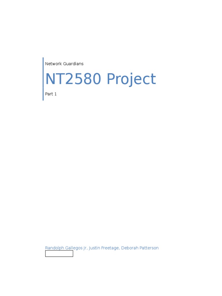 Nt2580 Project1 | PDF | Access Control | Computer Network