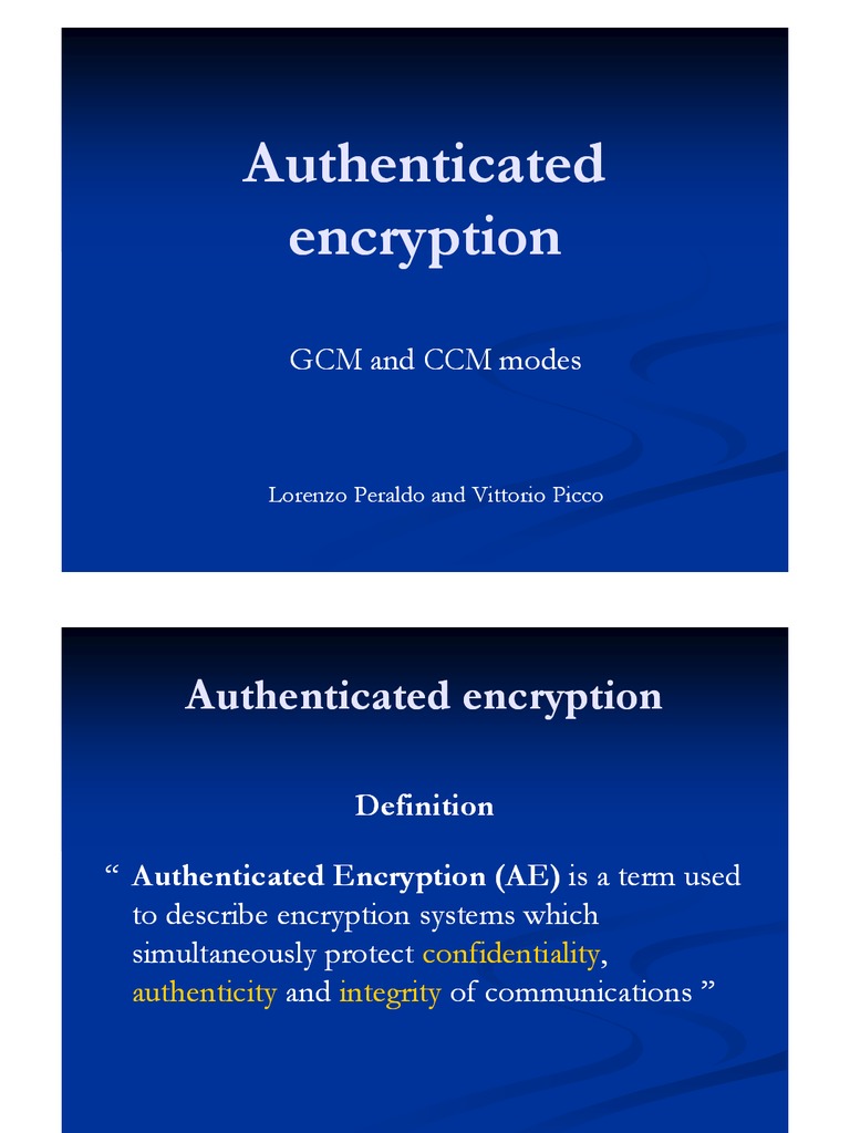 Authenticated Encryption Guide | PDF | Encryption | Cybercrime