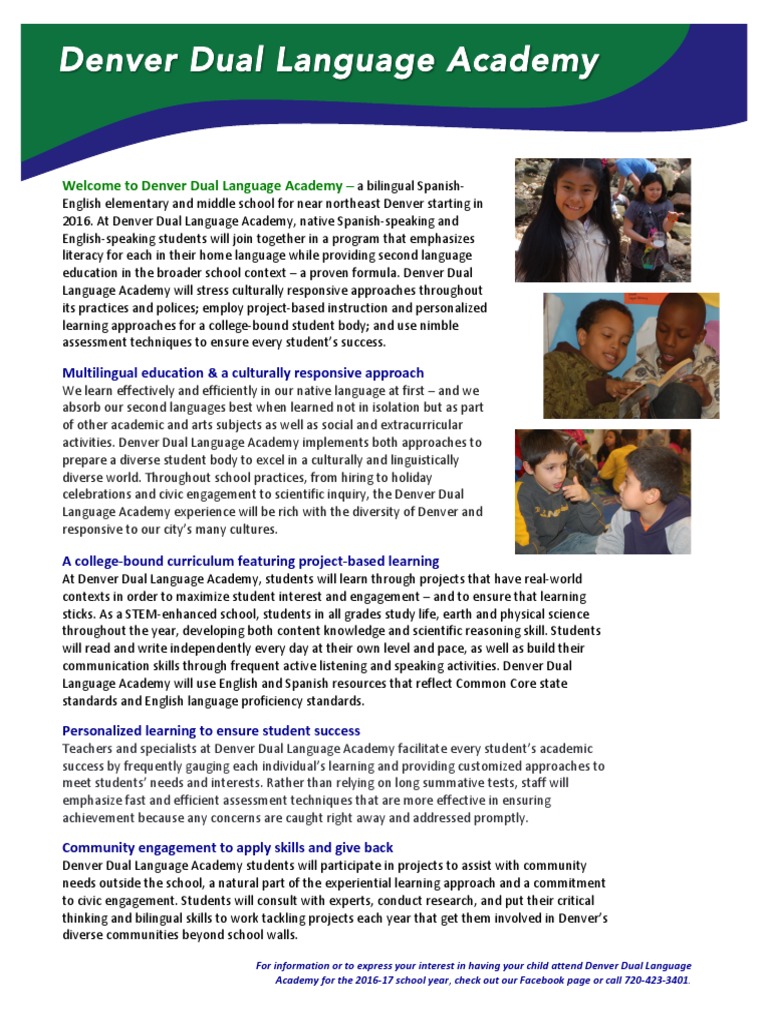 Denver Dual Language Academy Overview | PDF | Multilingualism ...