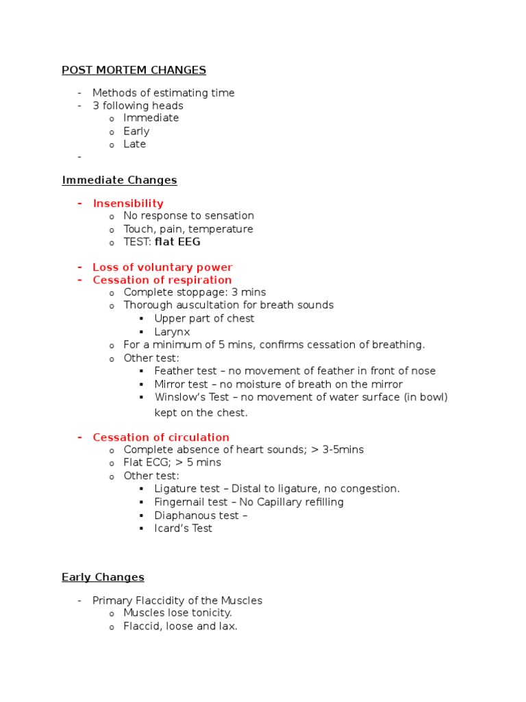 Post Mortem Changes | PDF | Bacteria | Human Eye