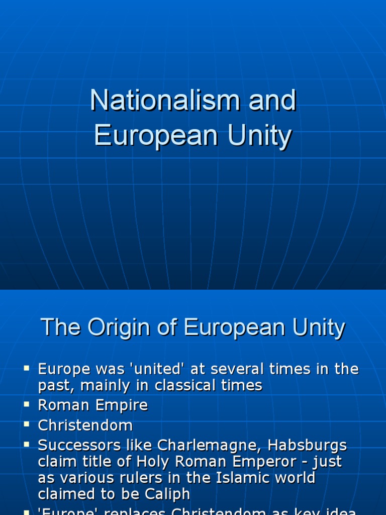 13-Nationalism and European Unity | European Union | European Union Law