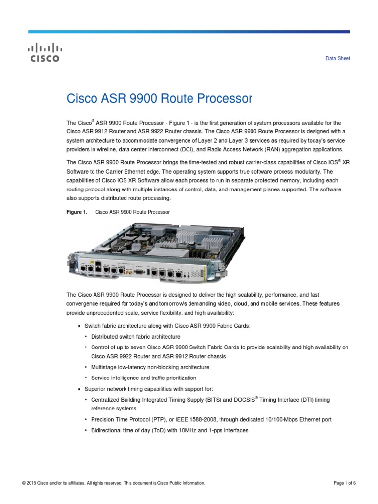 Cisco ASR 9900 Route Processor | PDF | Multiprotocol Label Switching ...