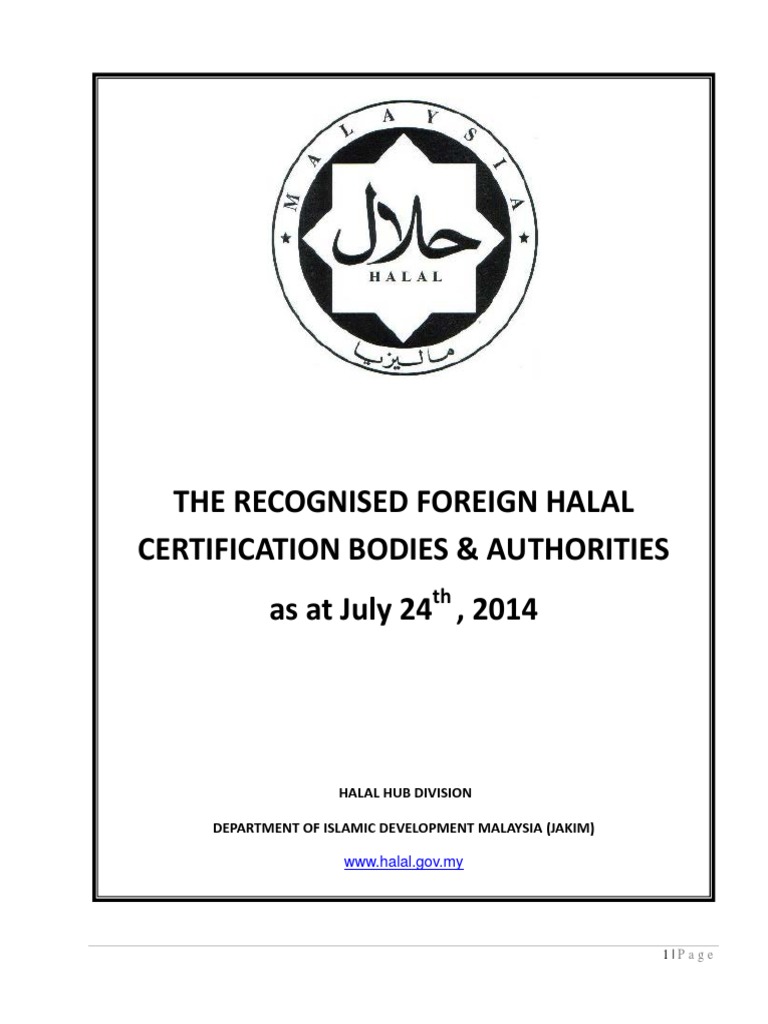 Logo - Logo Halal Yang Disahkan Oleh JAKIM | PDF