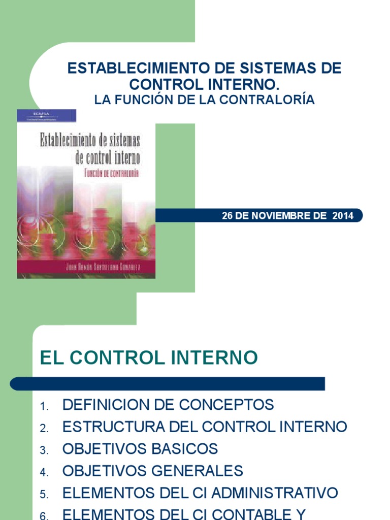 Establecimiento de Sistemas de Control Interno | PDF | Contabilidad | Planificación
