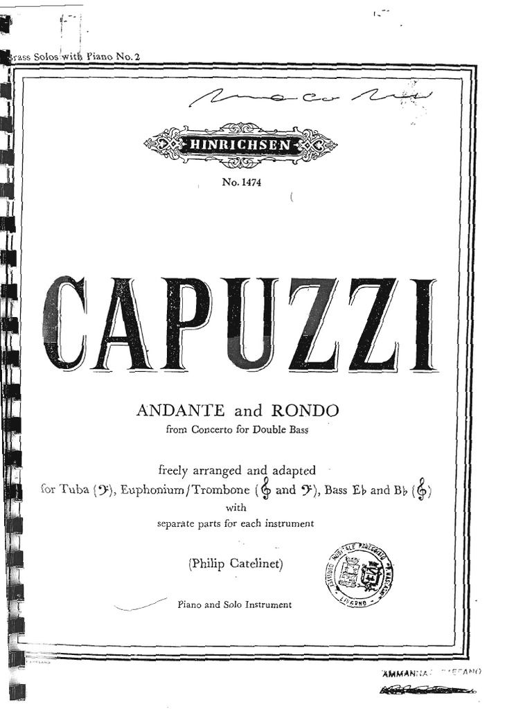 Capuzzi - Andante & Rond+u00A6 - Tuba - BassPosaune | PDF