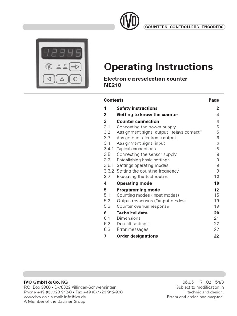 User Manual NE210 Counter | PDF | Bipolar Junction Transistor | Relay