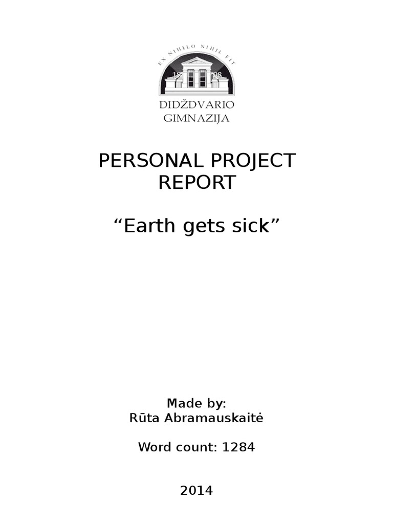 IB MYP Personal Project Report | PDF | Learning | Internet