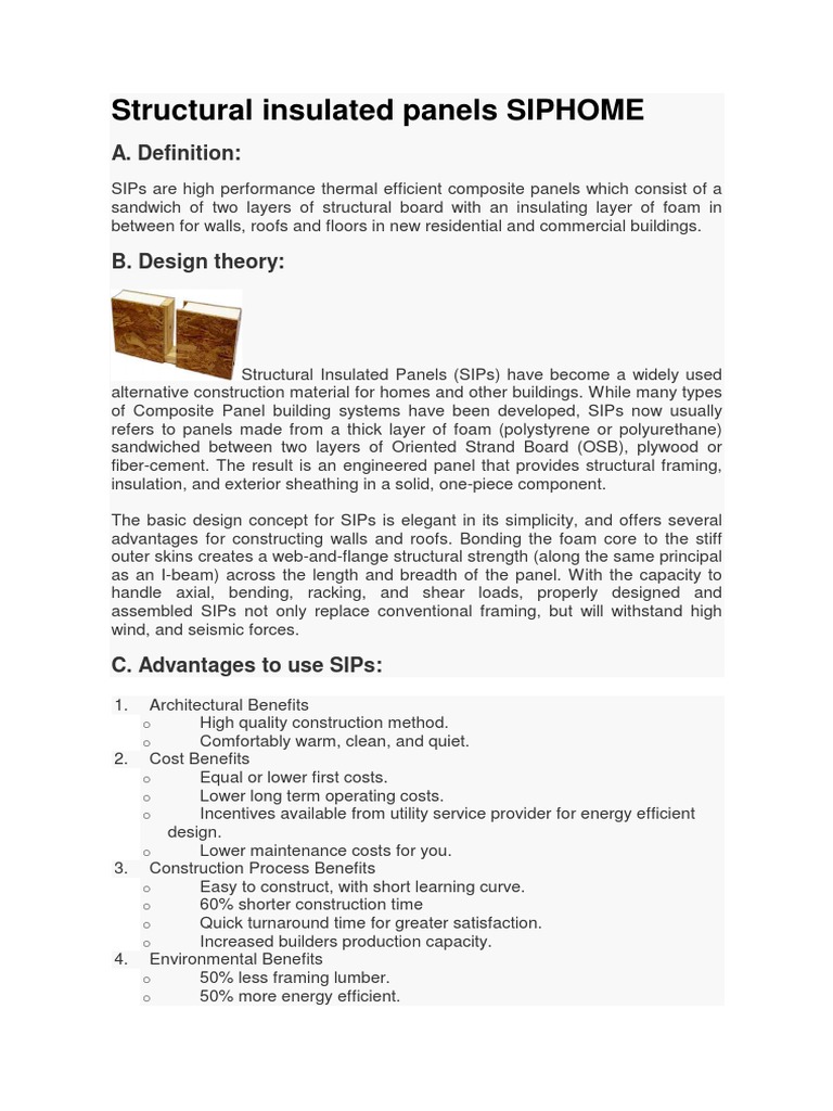 Structural Insulated Panel Theory | PDF | Architectural Design ...