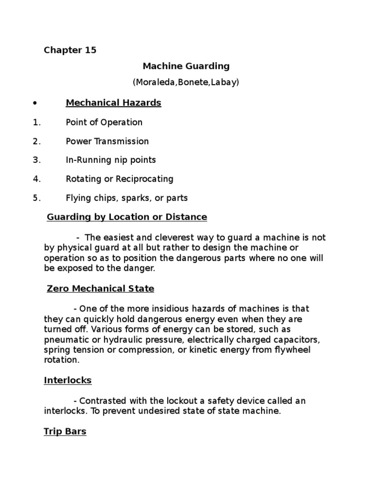 Machine Guarding | PDF