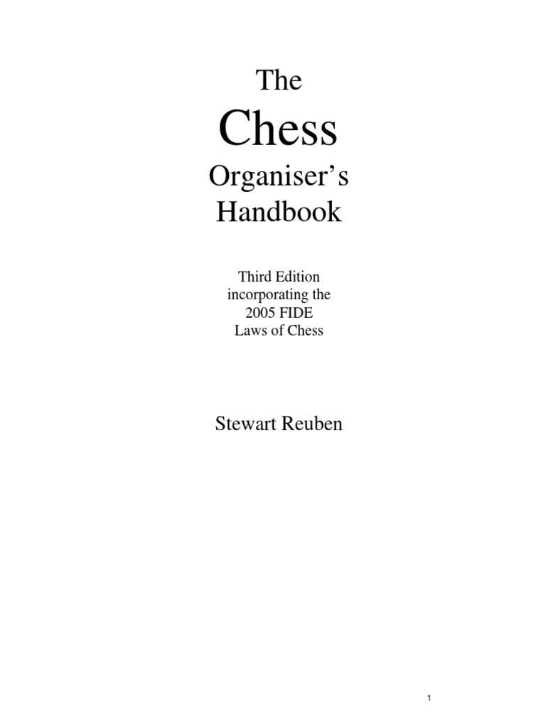 Chess Organizers Handbook | PDF | World Chess Championships | Tournament