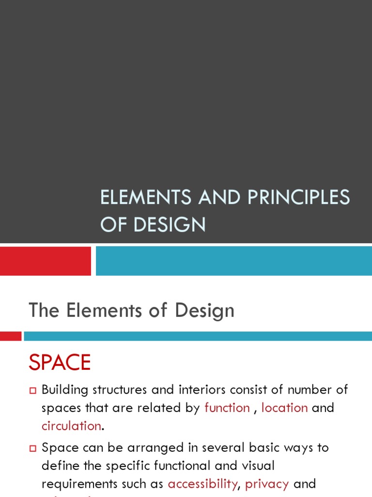 Elements and Principles of Design | PDF | Shape | Rhythm