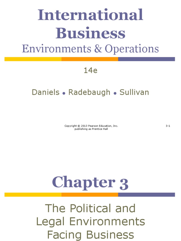 Chapter 3 - The Political and Legal Environment Facing Business | PDF ...