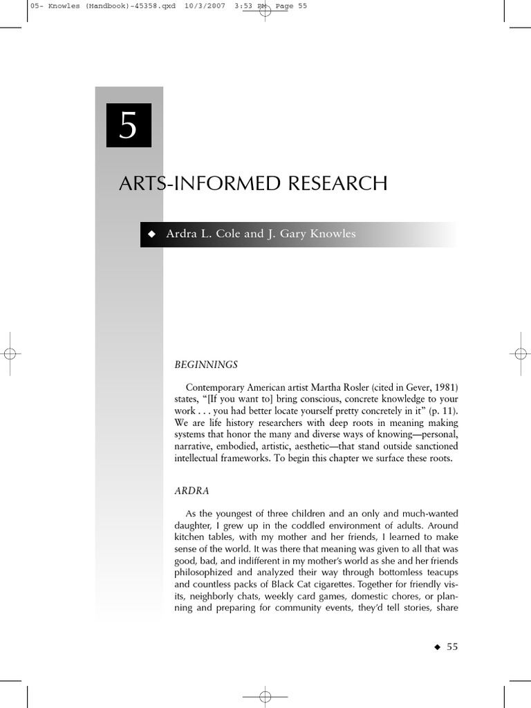 Arts-Infused Research Insights | PDF | Qualitative Research | Narrative