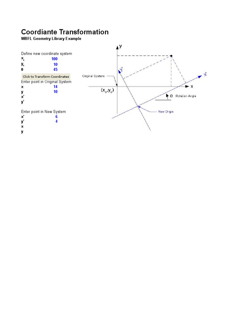 Coordinate Transformation Example | PDF | Teaching Methods & Materials