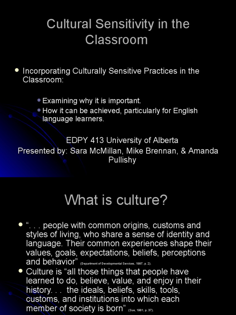Cultural Sensitivity in The Classroom | PDF | Somalia | Curriculum