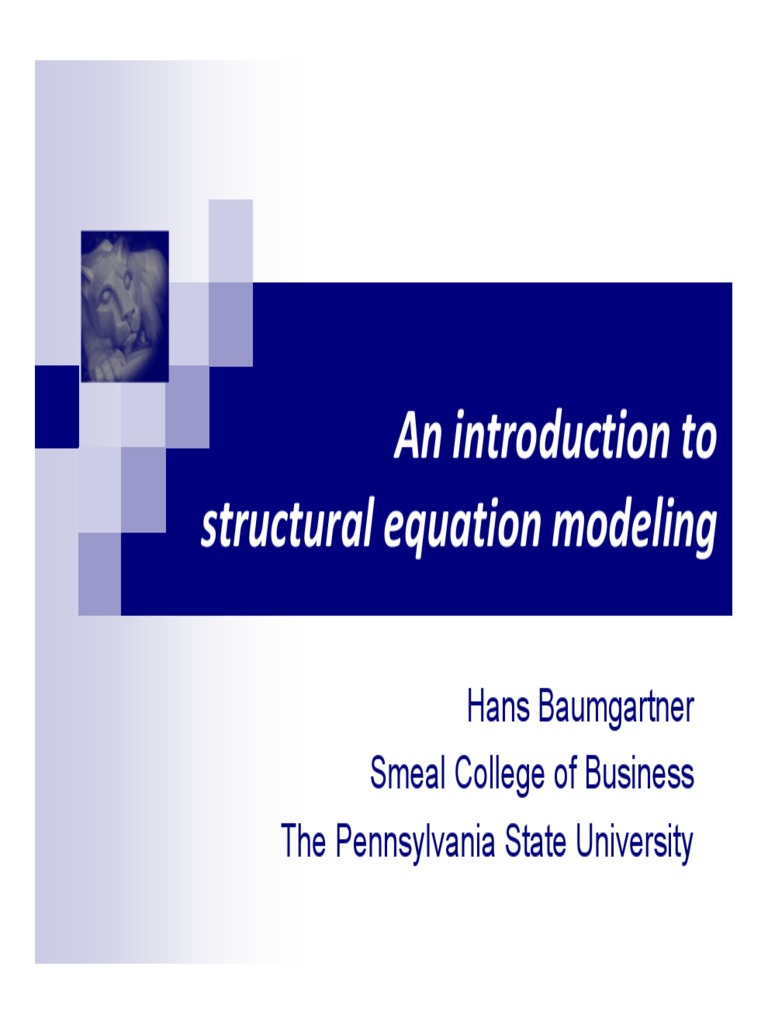 Strctural Equation Modeling | PDF | Structural Equation Modeling | Statistical Theory