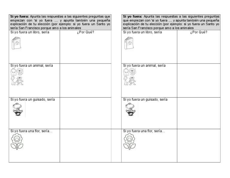 Actividades: "Si yo fuera..." | PDF