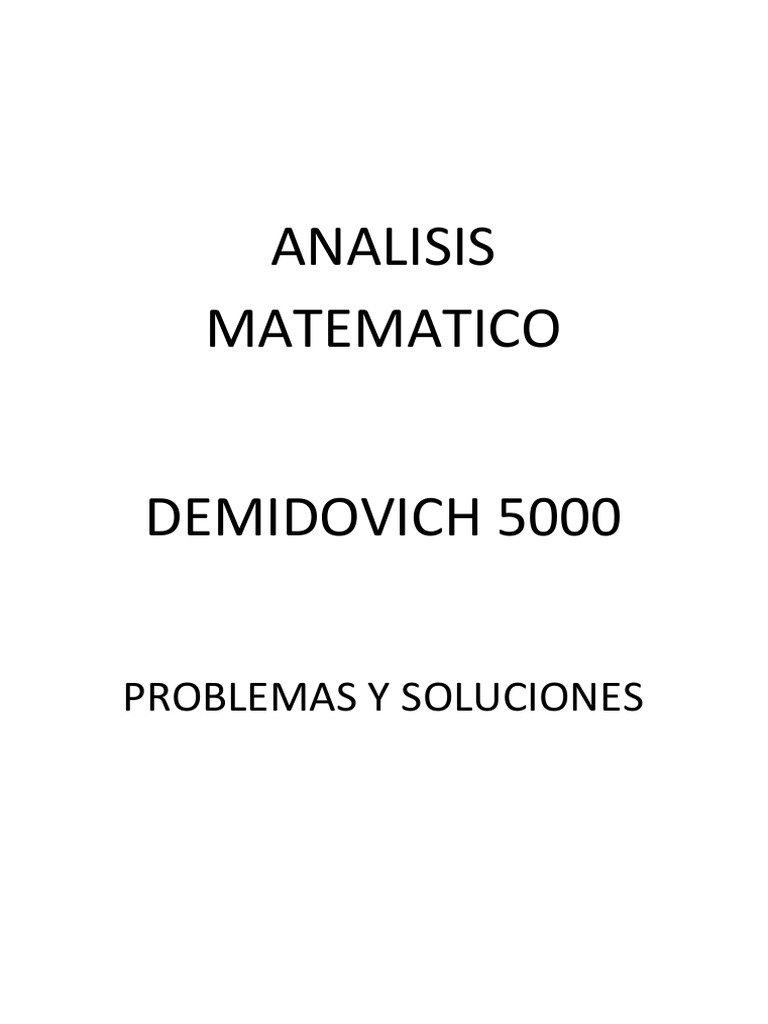 Demidovich 5000 | PDF