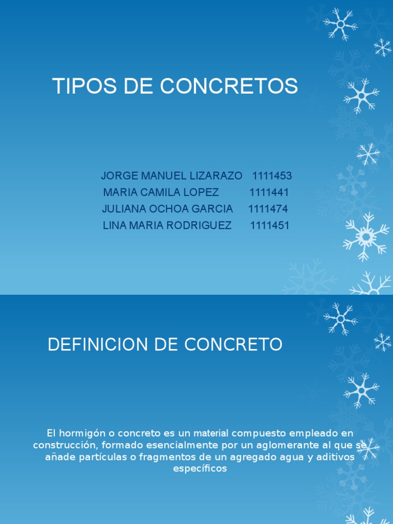 TIPOS de CONCRETOS y Tipos de Concreto | PDF | Hormigón | Ingeniería