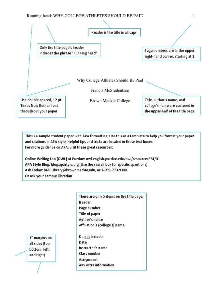 Apa Sample Paper BMCBSPDF | PDF | National Collegiate Athletic ...