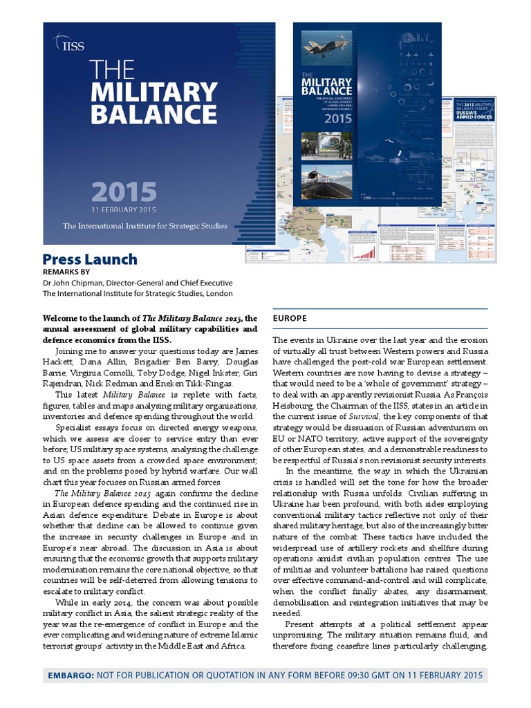 The Military Balance 2015 - Iiss - Org PDF | PDF | Islamic State Of ...