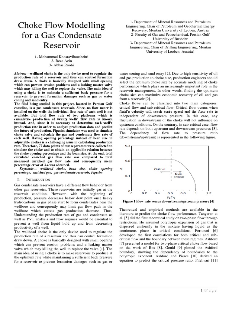 Gas Condensate Choke Flow Analysis | PDF | Petroleum Reservoir | Fluid ...