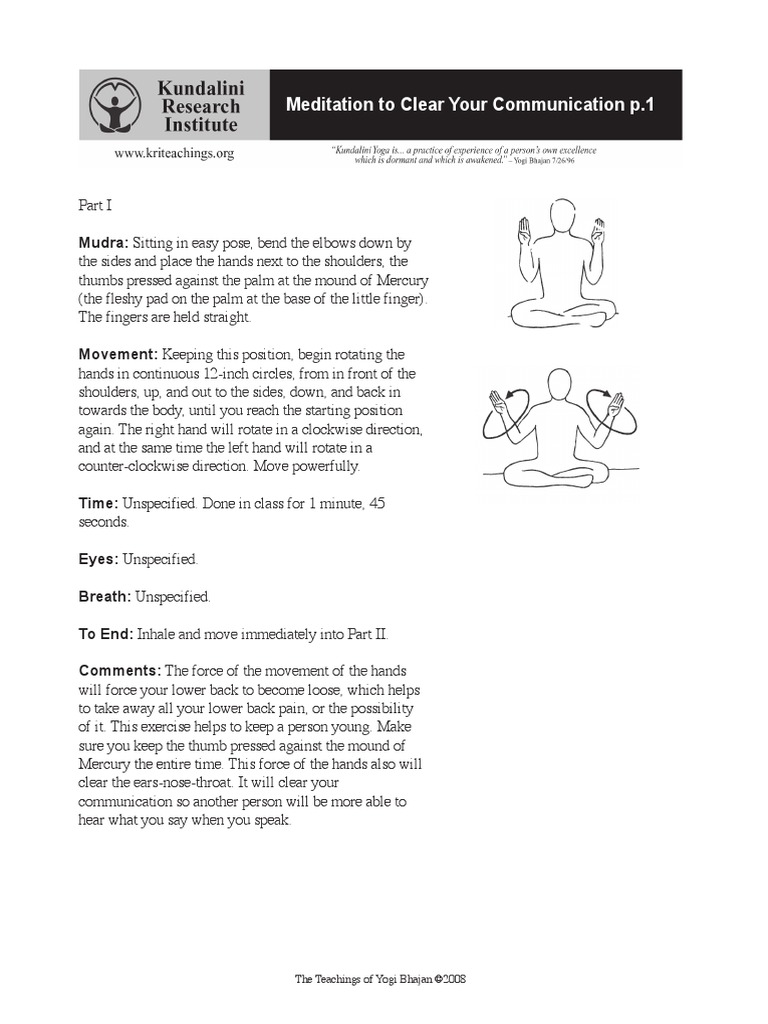 Kriya for Clear Communication | PDF | Language Arts & Discipline | Self ...