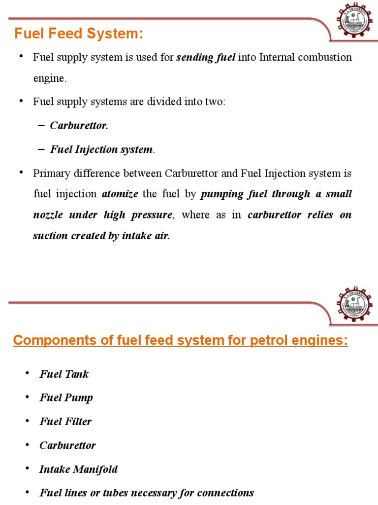 Overview of Petrol Fuel Supply Systems | PDF | Fuel Injection | Carburetor