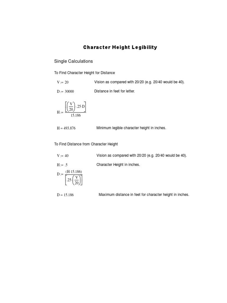 Calculating Character Height Legibility | PDF | Teaching Methods ...