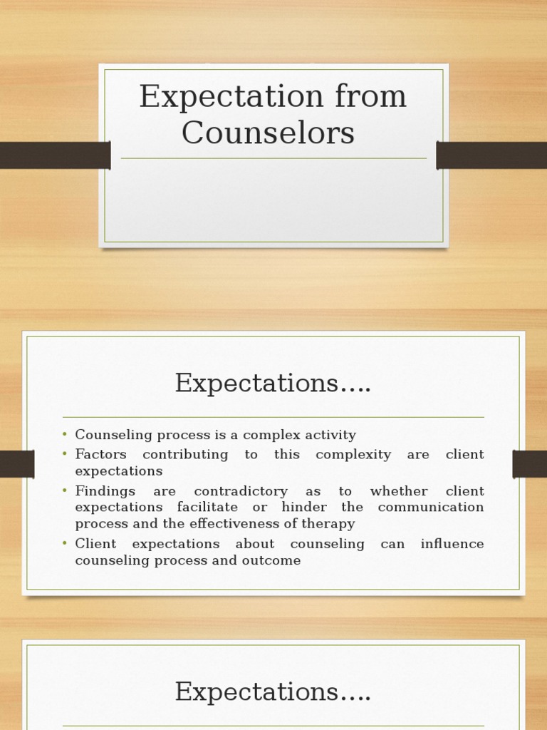 Client Expectations in Counseling | PDF | Counseling Psychology ...