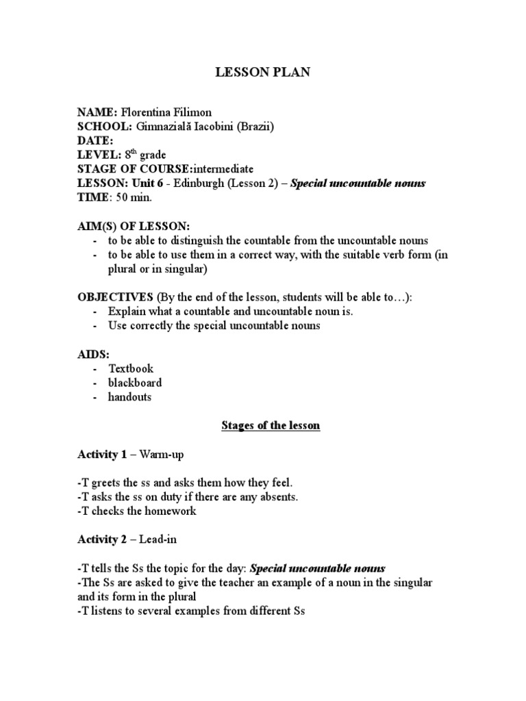 Edinburgh Lesson2 | PDF | Language Arts & Discipline