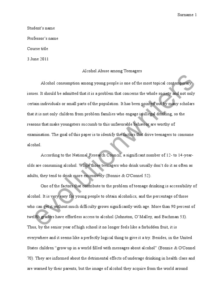 Factors Driving Teen Alcohol Abuse | PDF | Alcoholism | Adolescence