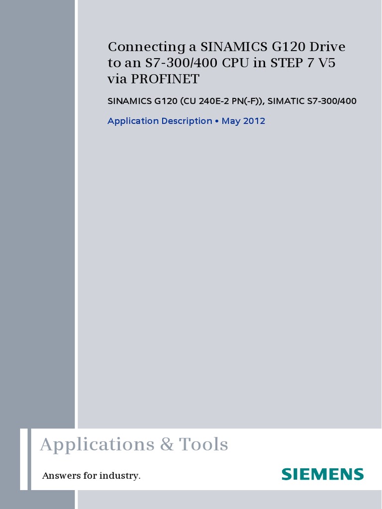 SINAMICS G120 at S7-300400-PN DOKU v10 en PDF | PDF | Parameter (Computer Programming) | Input ...