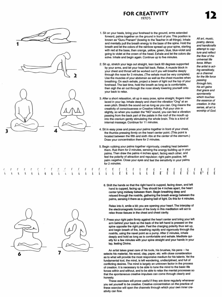Kriyas for Enhancing Creativity | PDF | Kundalini | Breathing