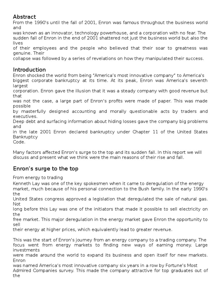 The Enron Scandal Download Free Pdf Enron Mark To Market Accounting