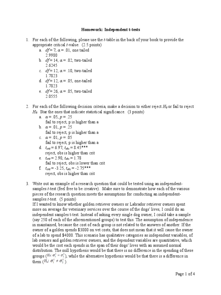 HHH Module6 Homework | PDF | Statistical Hypothesis Testing ...