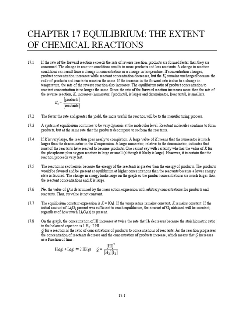 Chapter 17 | PDF | Chemical Equilibrium | Chemical Reactions