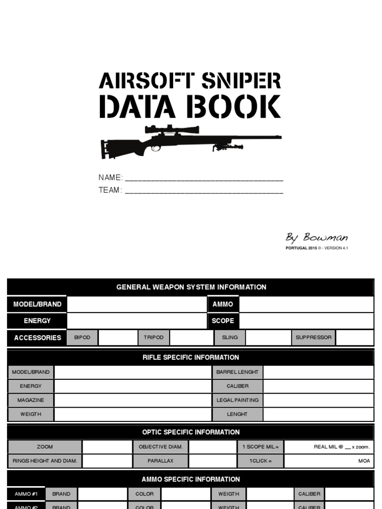 Sniper Data Book (Ver4.1) | PDF | Telescopic Sight | Sniper