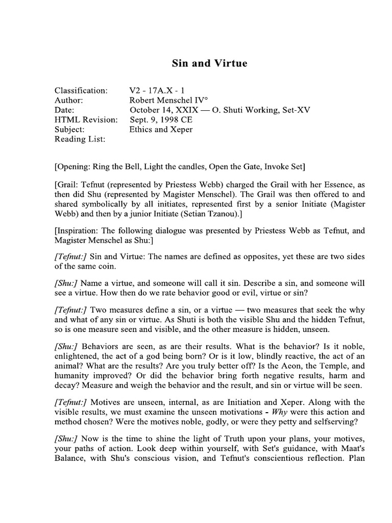 66 Secret Setian Rites | PDF