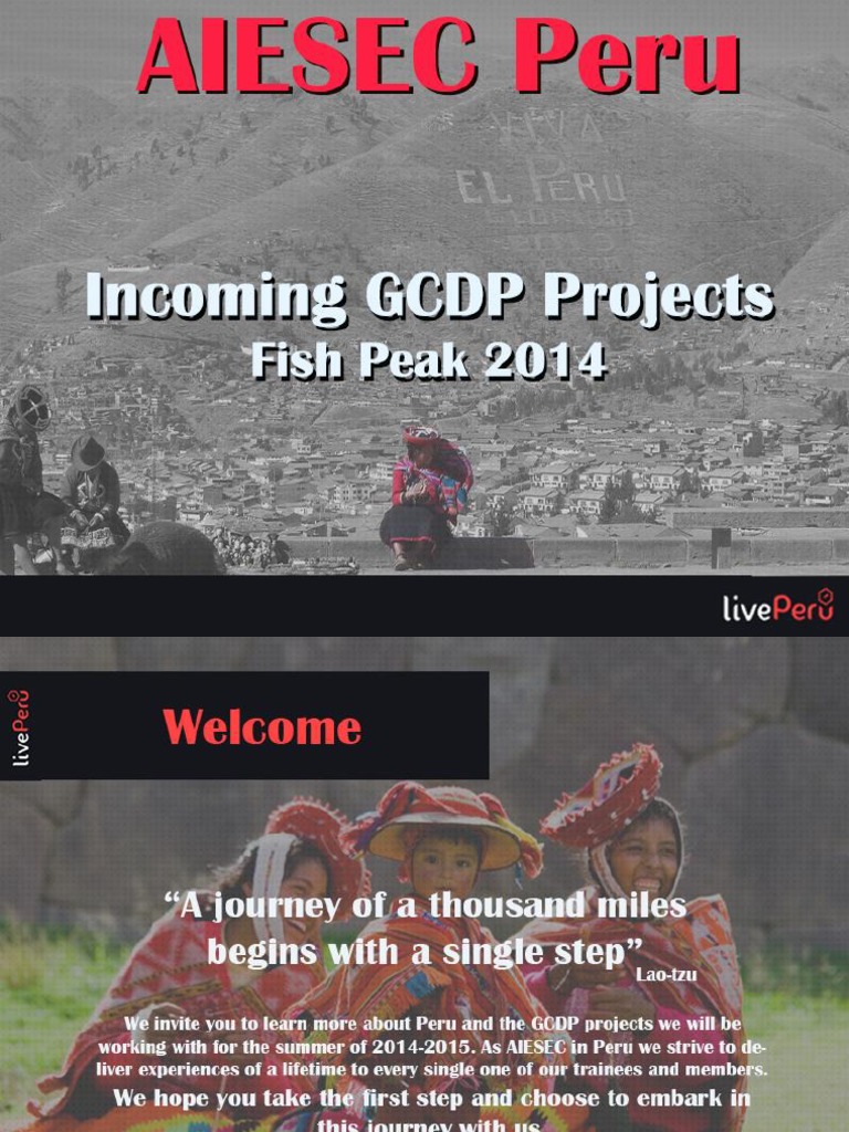 (Aiesec Peru) GCDP Projects 2014-2015 | PDF | Career & Growth | Social ...