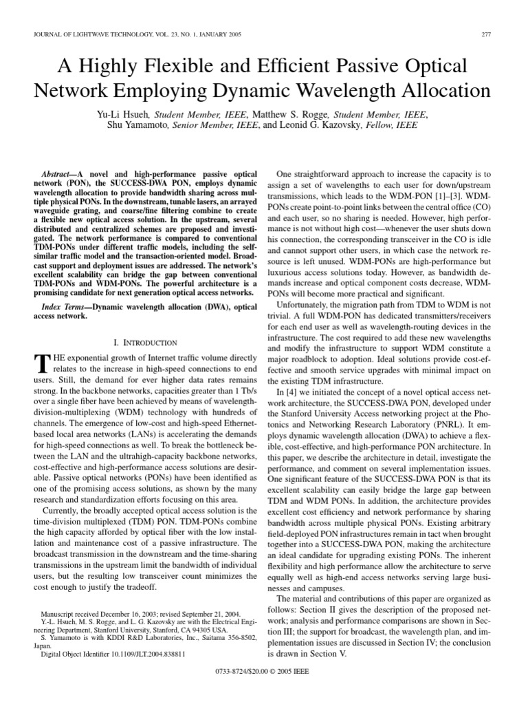 A Highly Flexible and Efficient Passive Optical Network Employing ...