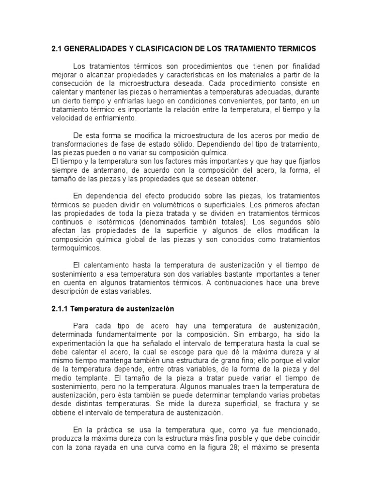 Unidad 2. Tratamiento Termico Del Acero | Descargar gratis PDF | Tratamiento a base de calor ...