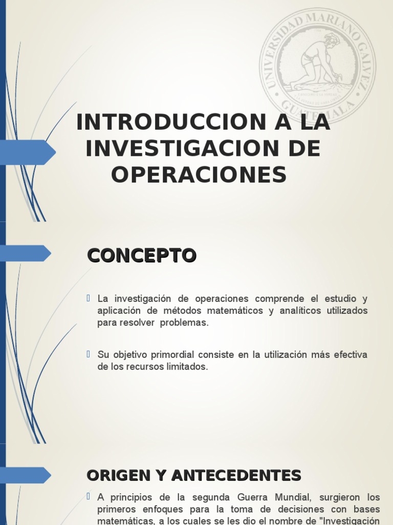 Introduccion a La Investigacion de Operaciones | La investigación de ...