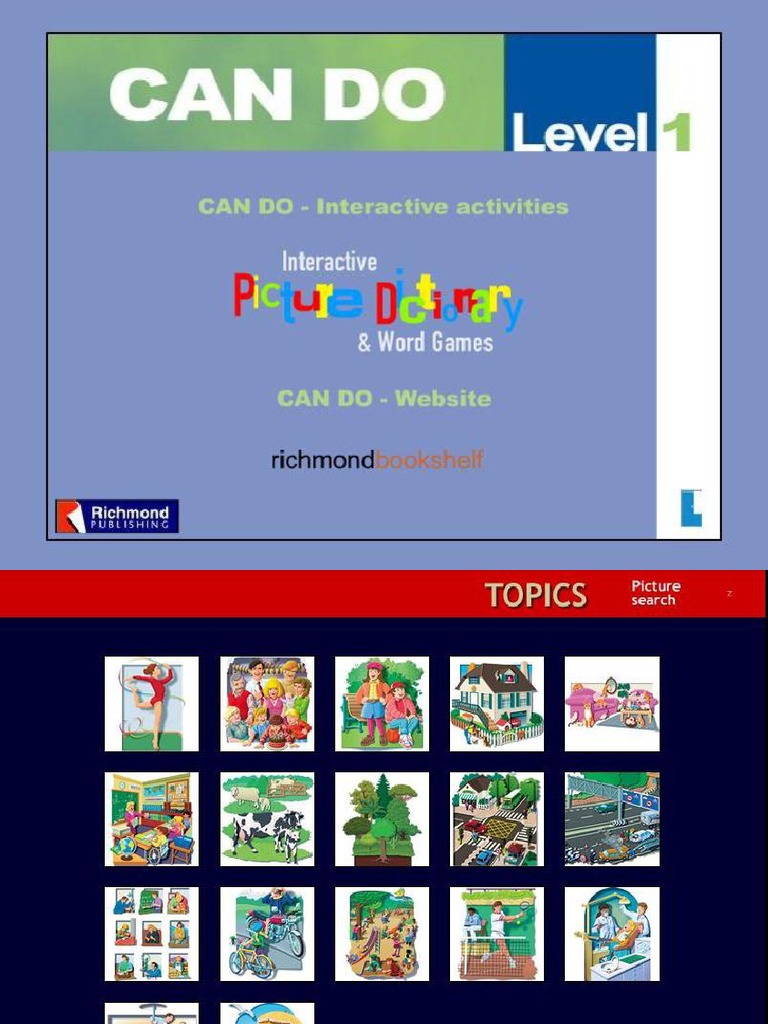 English - Can Do - Interactive Picture Dictionary & Word Games | PDF