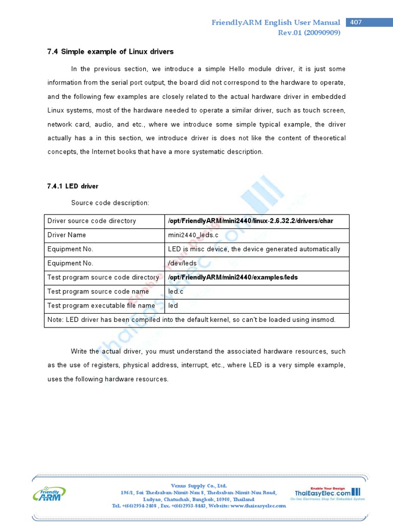 Simple Example of Linux Drivers | PDF | Device Driver | Linux