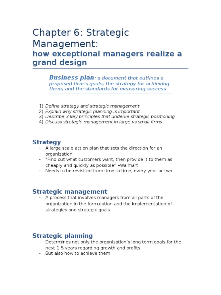 Strategic Management and Planning Insights | PDF | Strategic Management ...