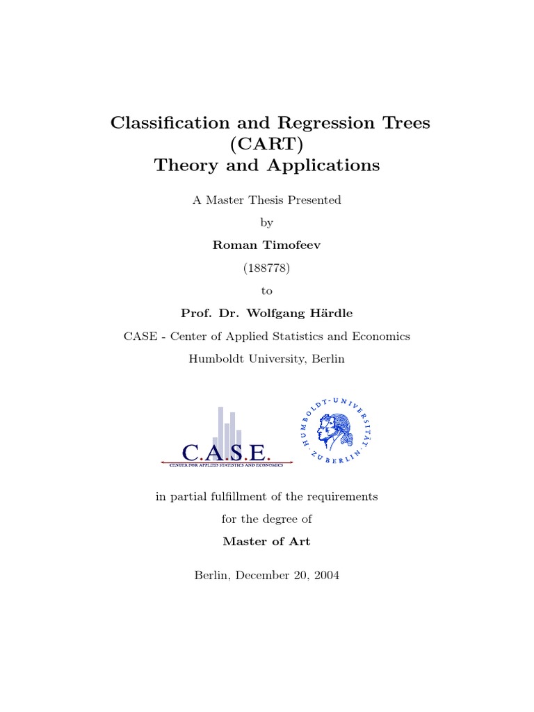 CART: Theory & Applications | PDF | Errors And Residuals | Statistical ...