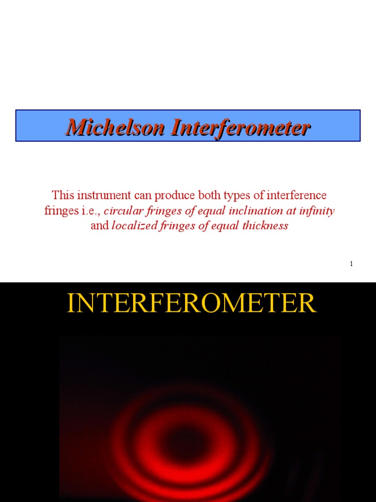 Week8 Interferometers | PDF | Interferometry | Interference (Wave Propagation)