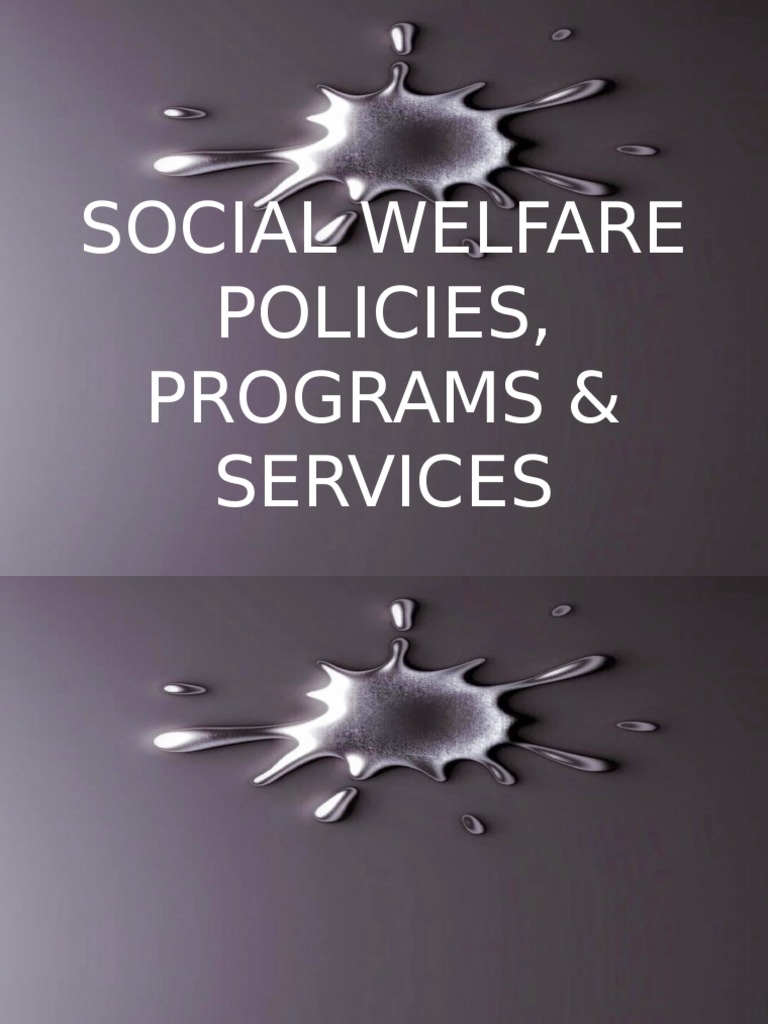 Social Welfare Policies Guide | PDF